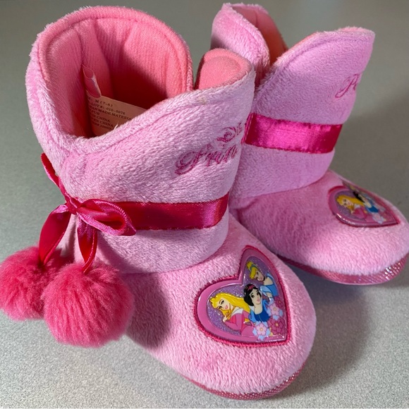 Disney | Shoes | Disney Princess Pink Slipperbooties | Poshmark
